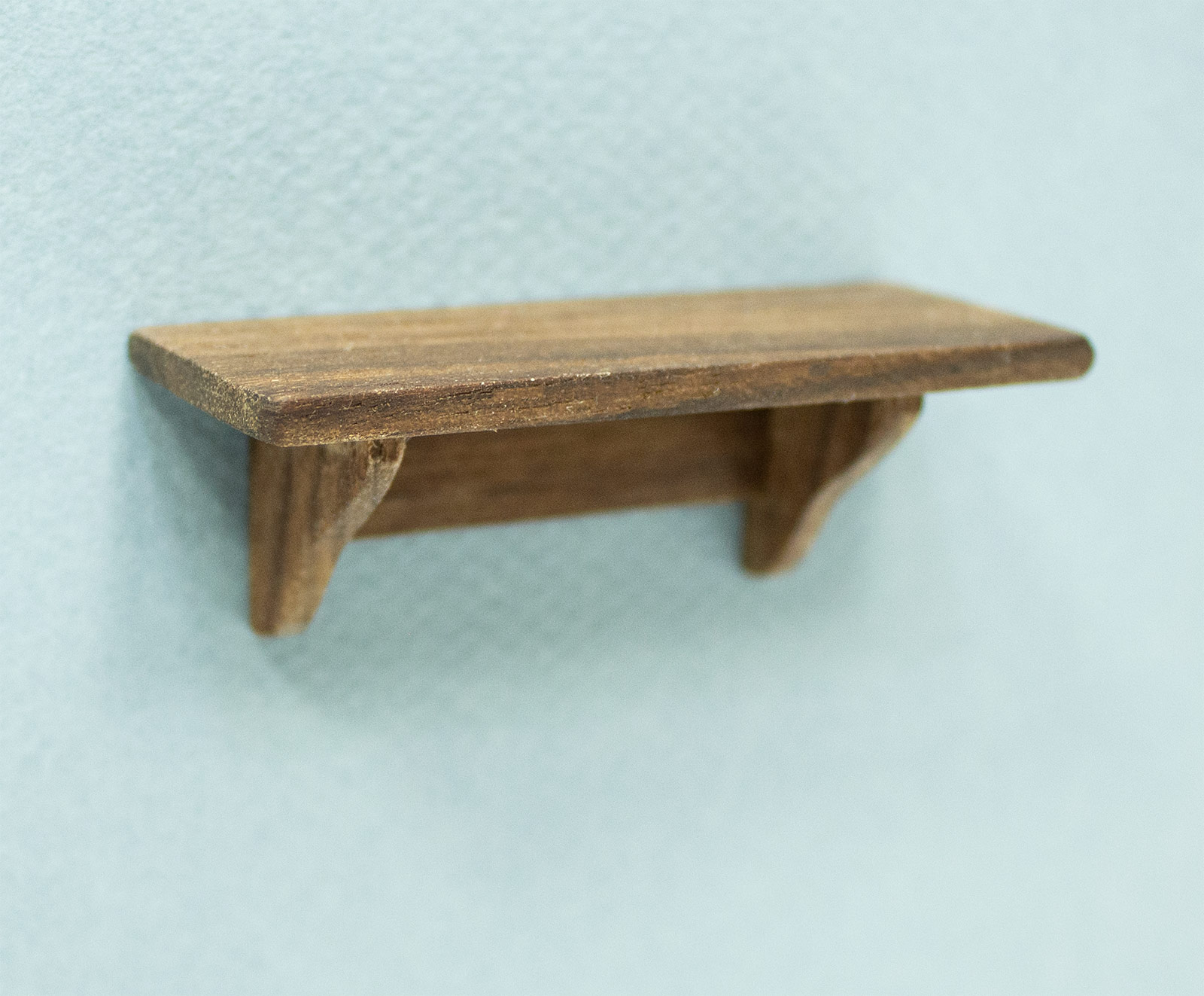 Mini Walnut Short Wall Shelf | Happy Bungalow