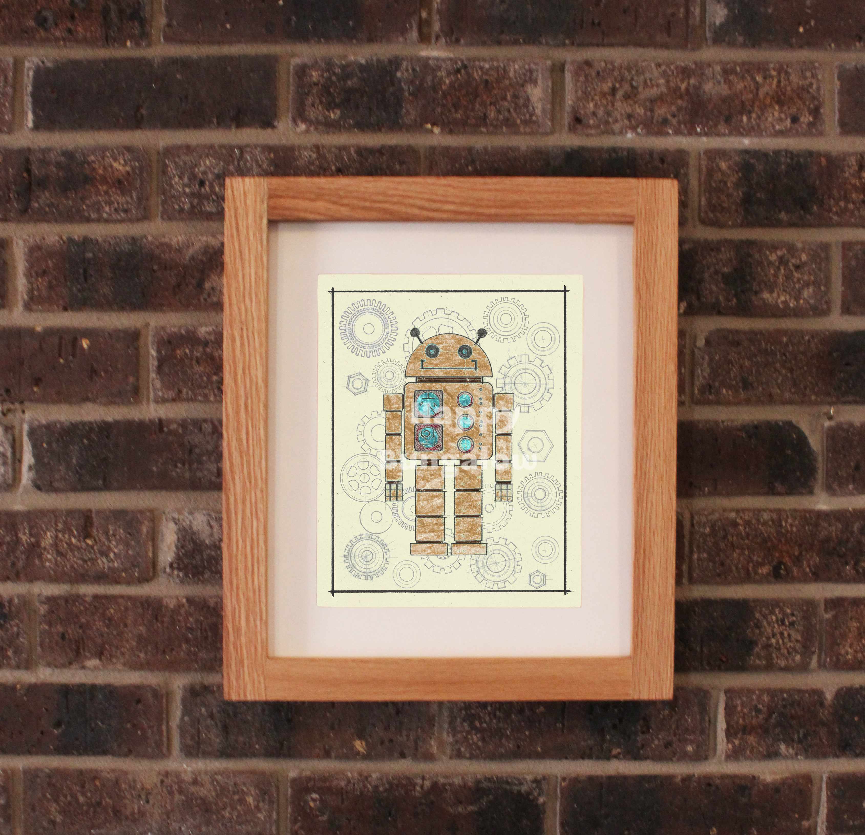 Boys Room Decor Robot Wall Art | Happy Bungalow