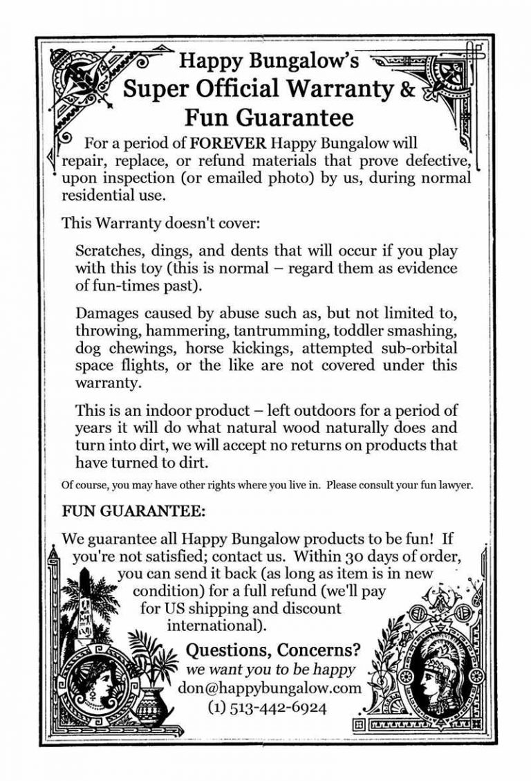 Warranty | Happy Bungalow